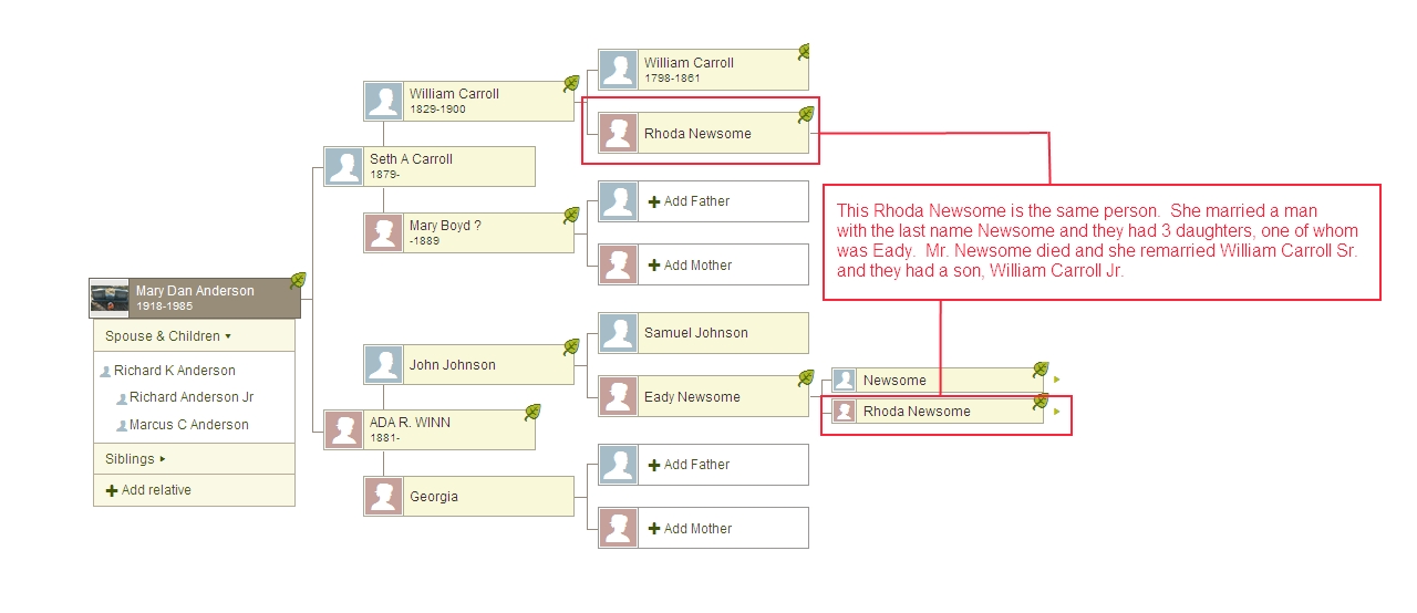 Family Tree Artifacts – the Anderson Children